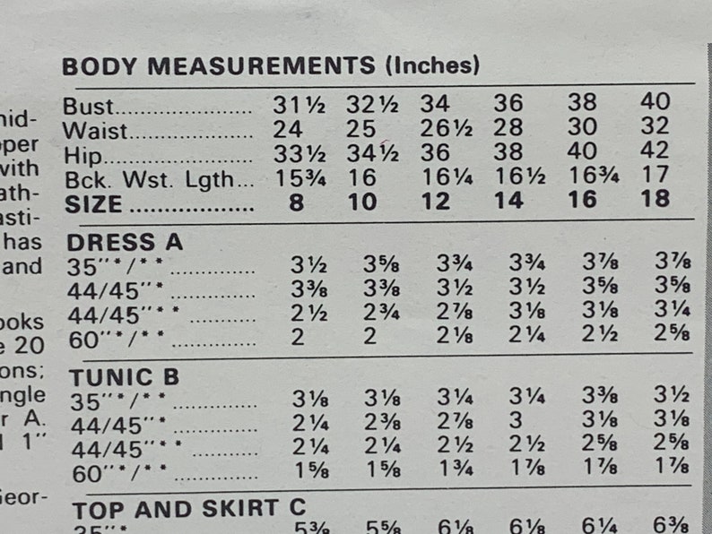 Butterick 4159 Misses Dress Tunic Top and Skirt Sewing Pattern Vintage ...