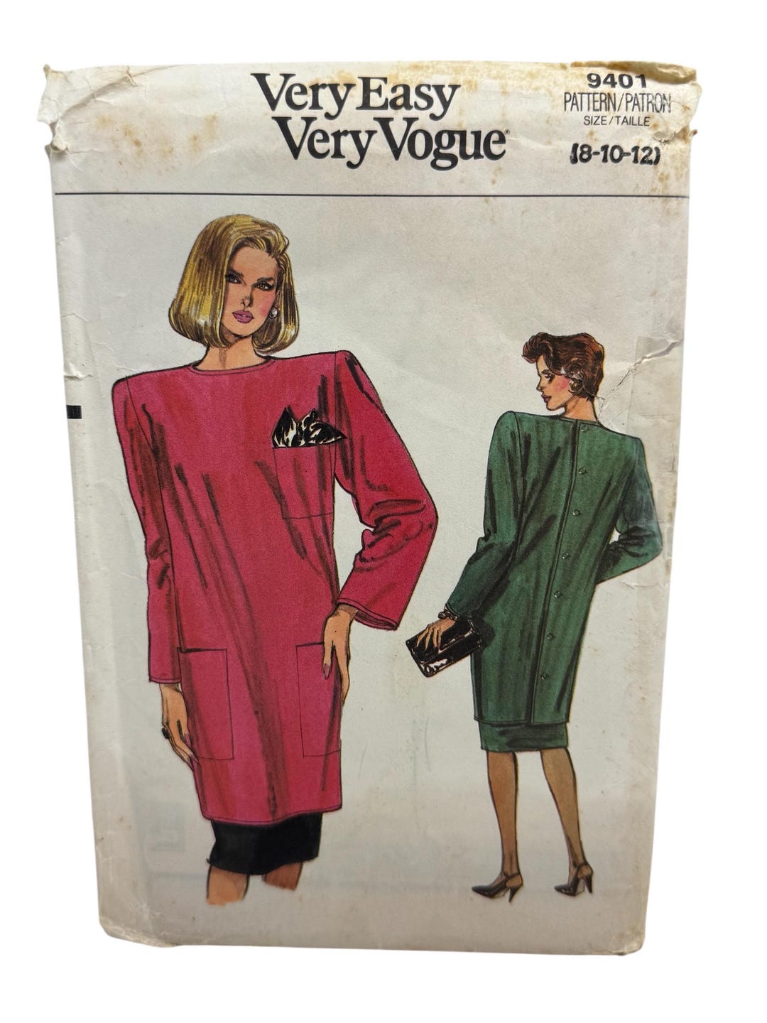 Vogue 9401 Misses Straight Tunic Top and Skirt Sewing Pattern Square ...