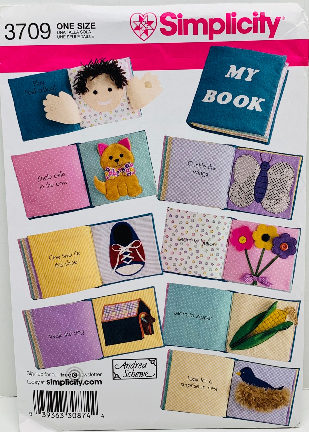 Babys First Book Sewing Pattern Simplicity 3709 Eight Page - Etsy