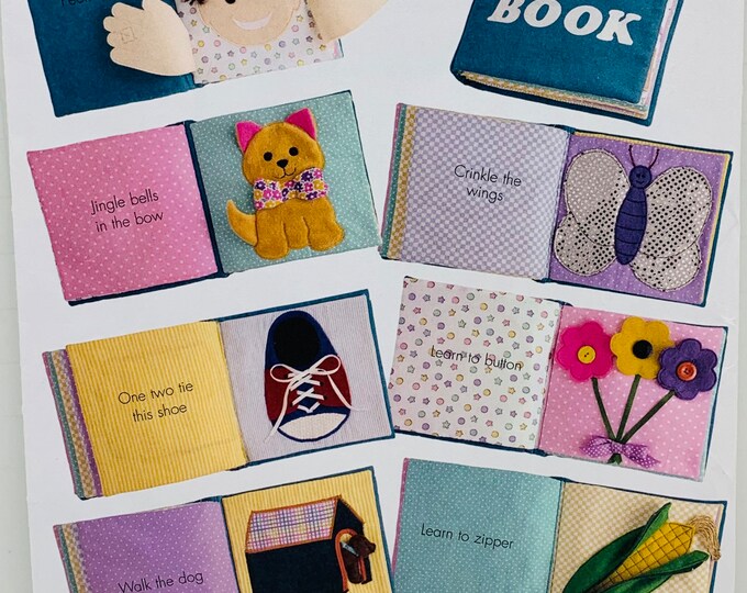 Babys First Book Sewing Pattern Simplicity 3709 Eight Page Soft Stuffed ...