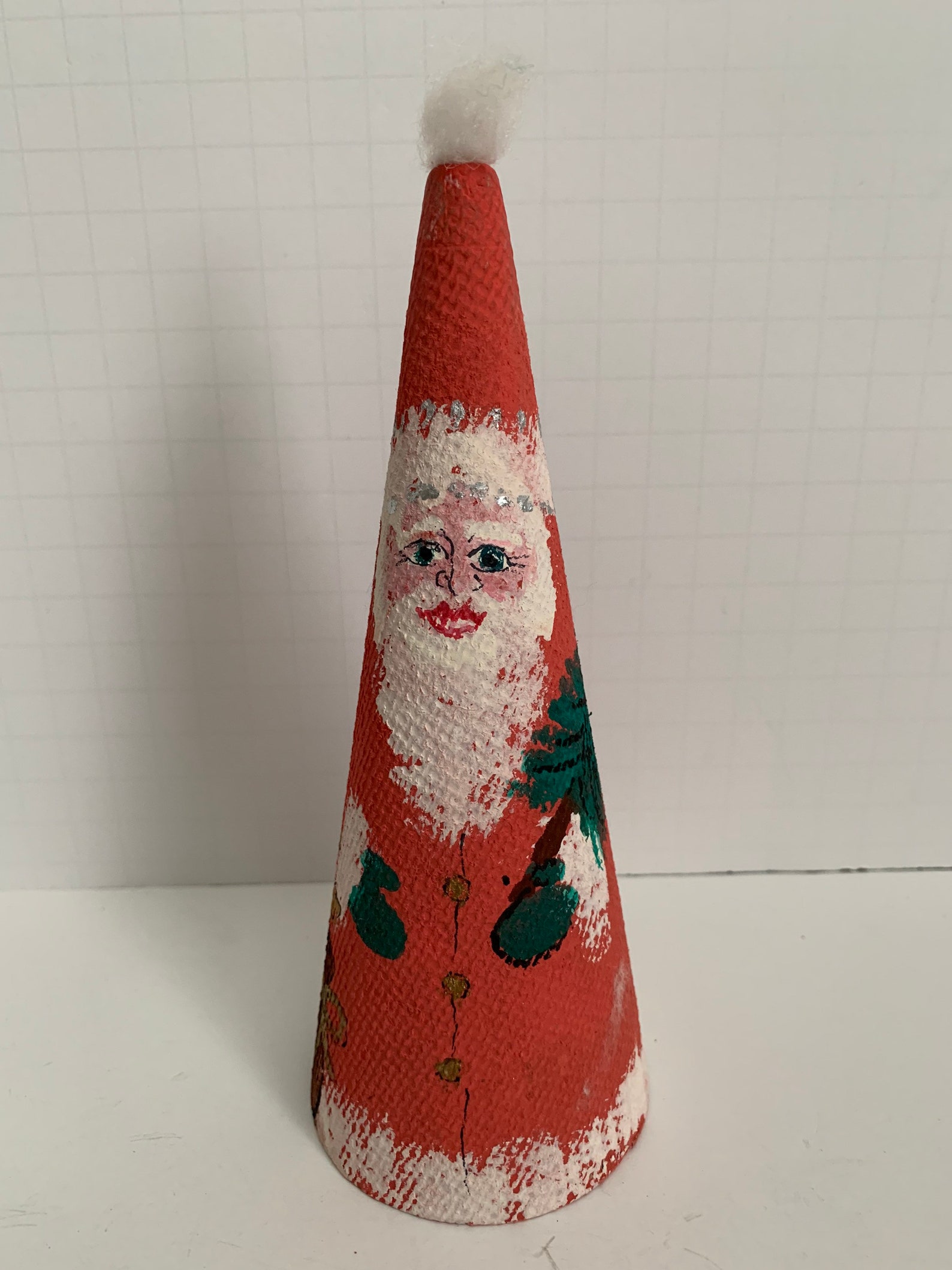 Hand Painted Santa Cones Christmas Primitive Farmhouse Decor - Etsy