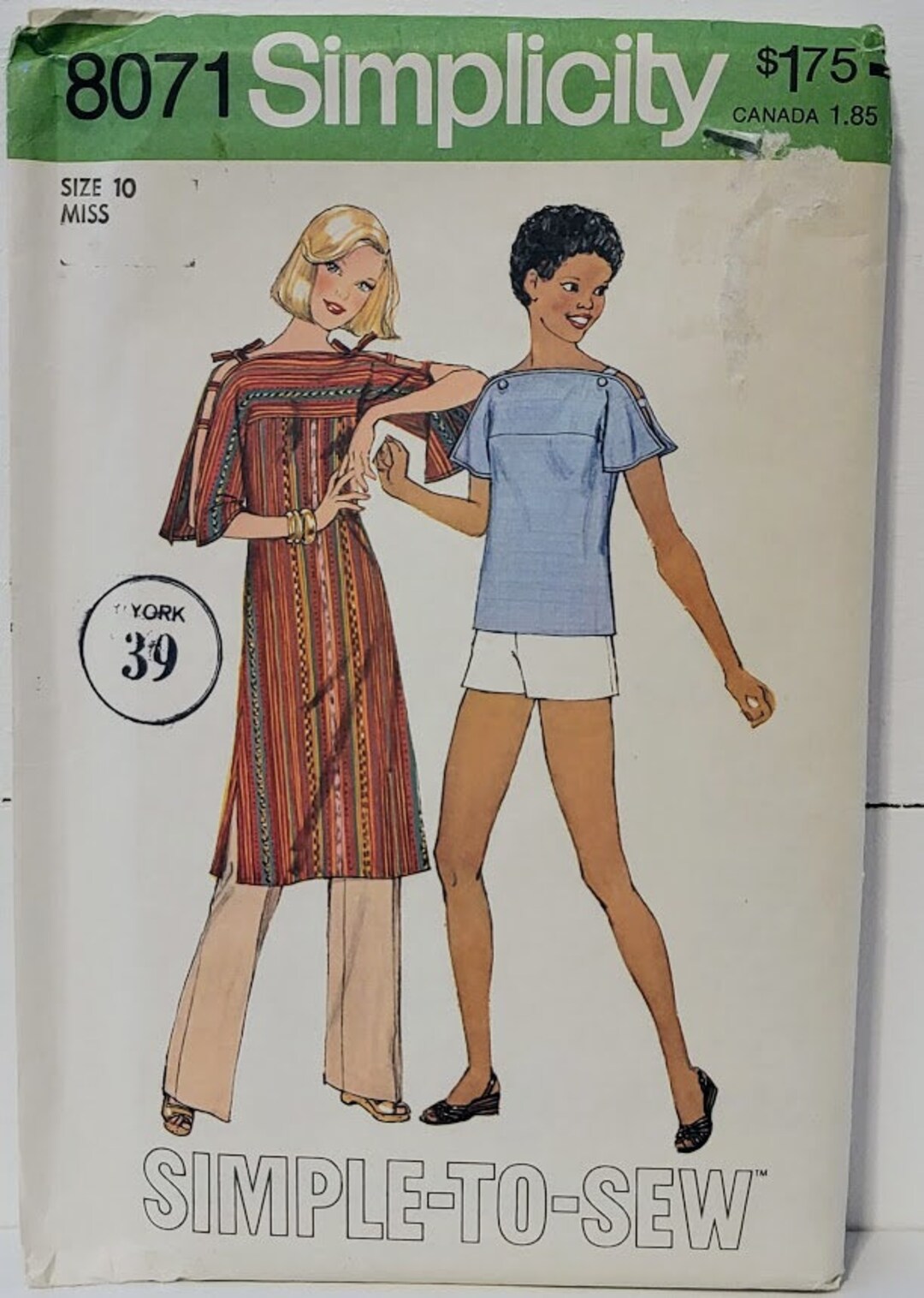 Vintage Simplicity Sewing Pattern 8071 Simple-to-sew Misses Long Length ...