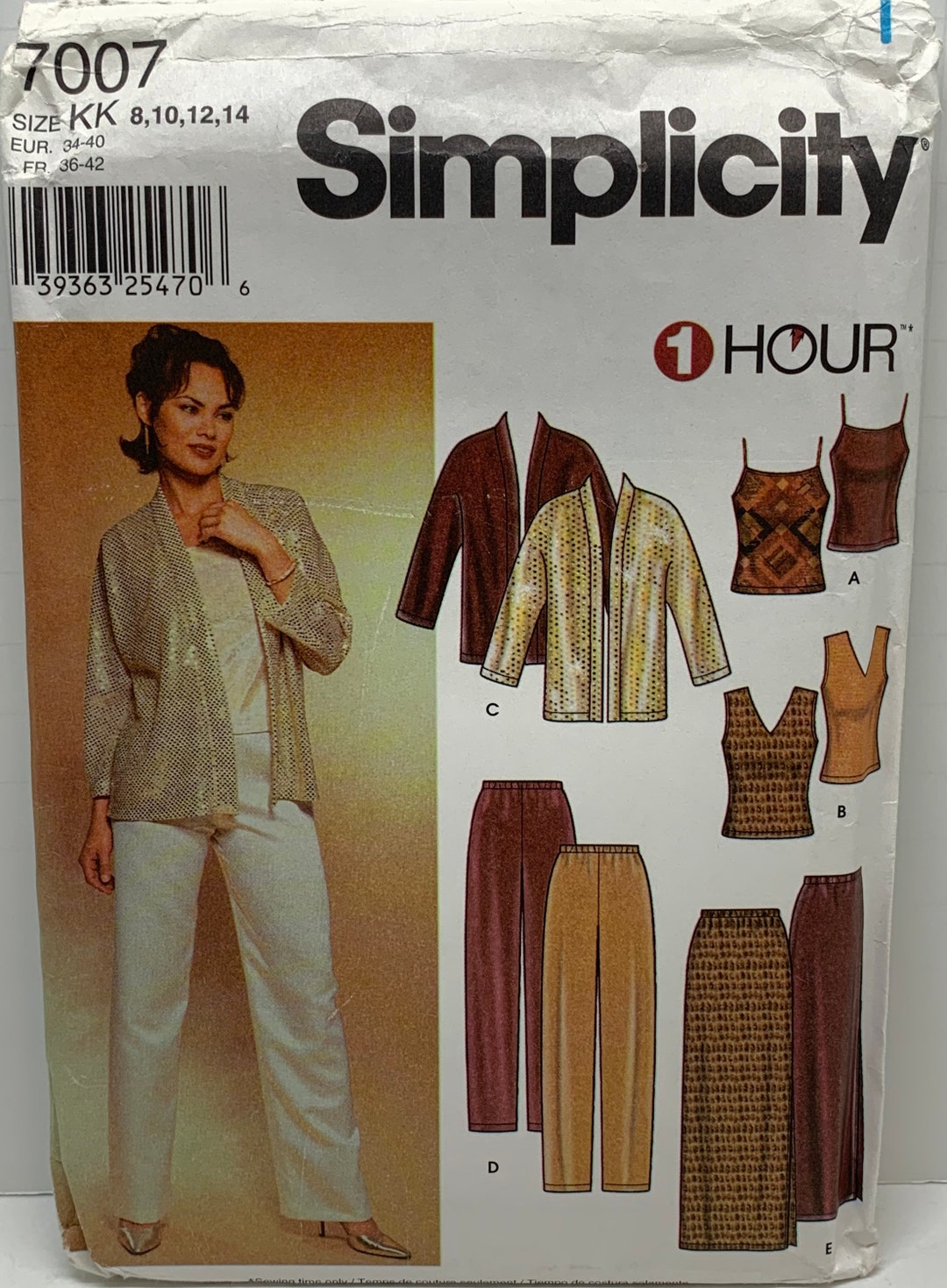 Misses One Hour Cardigan Jacket Skirt Pants and Knit Tops Sewing ...