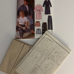Simplicity 5314 Unisex Pajamas Sewing Pattern Mens Women’s Size XL XXL ...