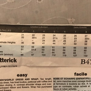 Butterick 4720 Toddlers Girls Formal Dress Sewing Pattern Size 2 3 4 5 ...