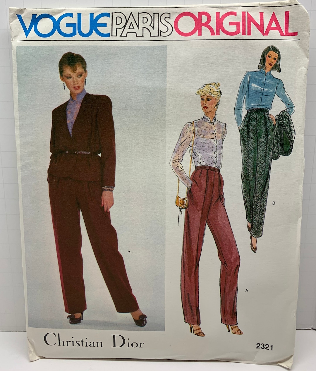 Vintage Vogue 2321 Christian Dior Sewing Pattern Paris Original ...