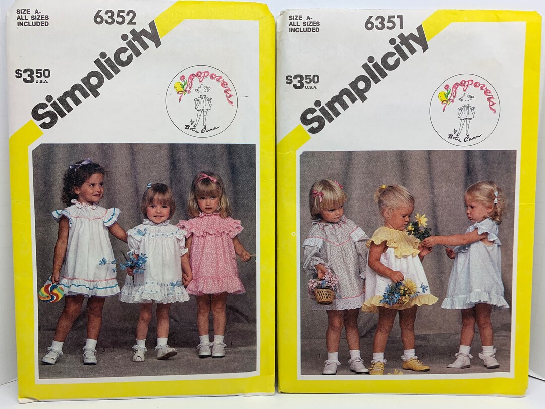 Vintage Girls Cottagecore Ruffle Dress Sewing Patterns Choose ...