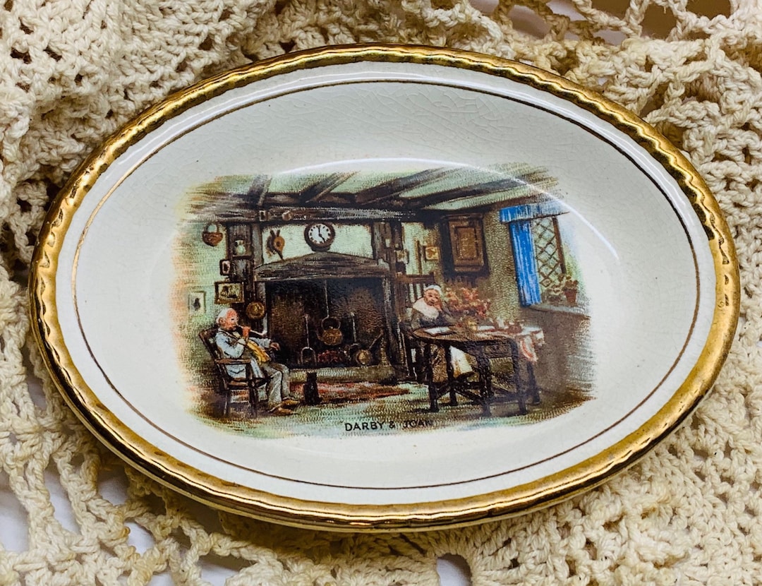Vintage Sandland Ware Darby and Joan Lancaster Oval Pin Tray Butter Pat ...