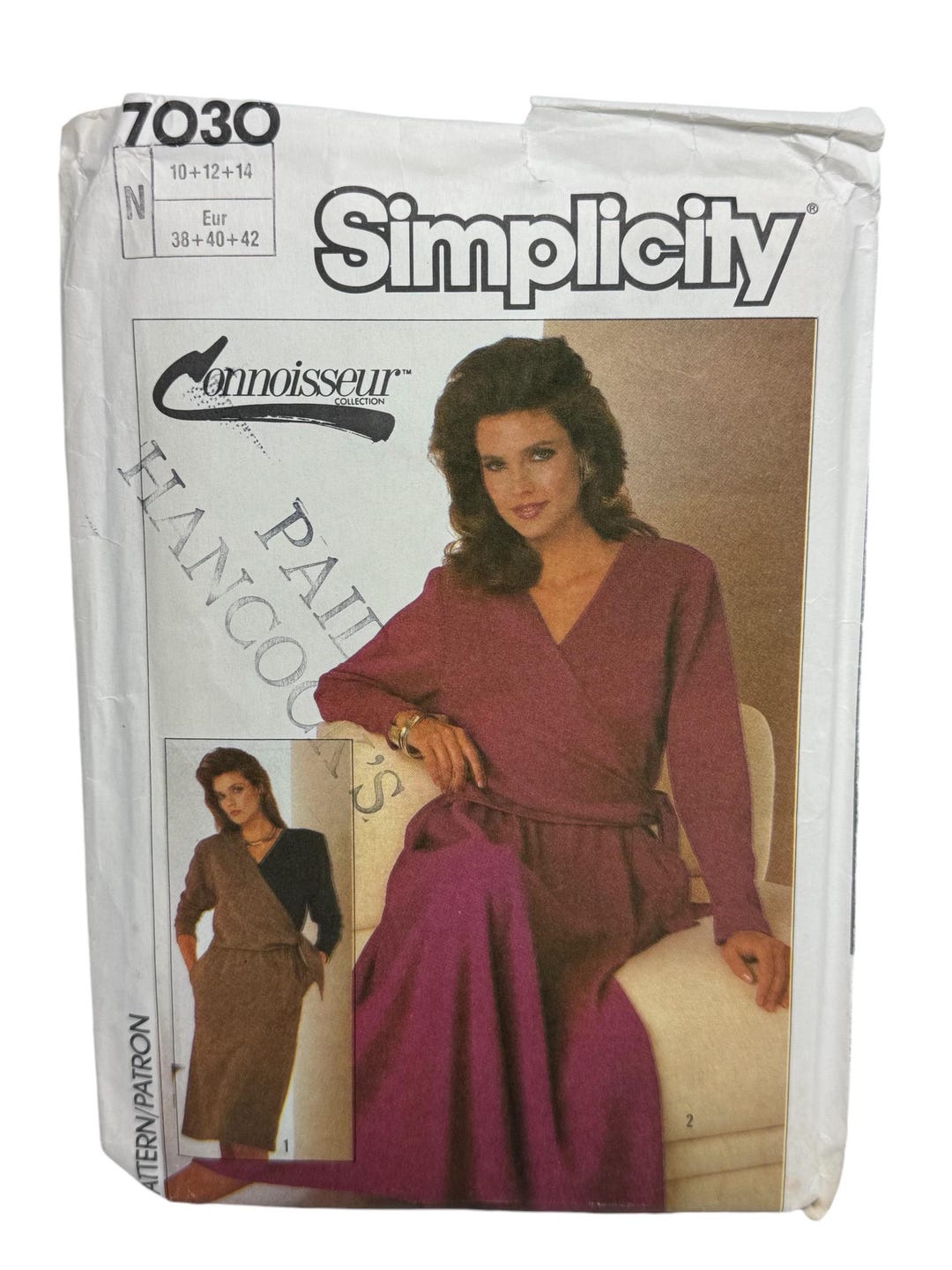 Simplicity 7030 Misses V-neck Dress Sewing Pattern Crossover Tie Front ...