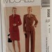 Vintage Mccall’s 9568 Sewing Pattern Lined Jacket Pleated Pants and ...