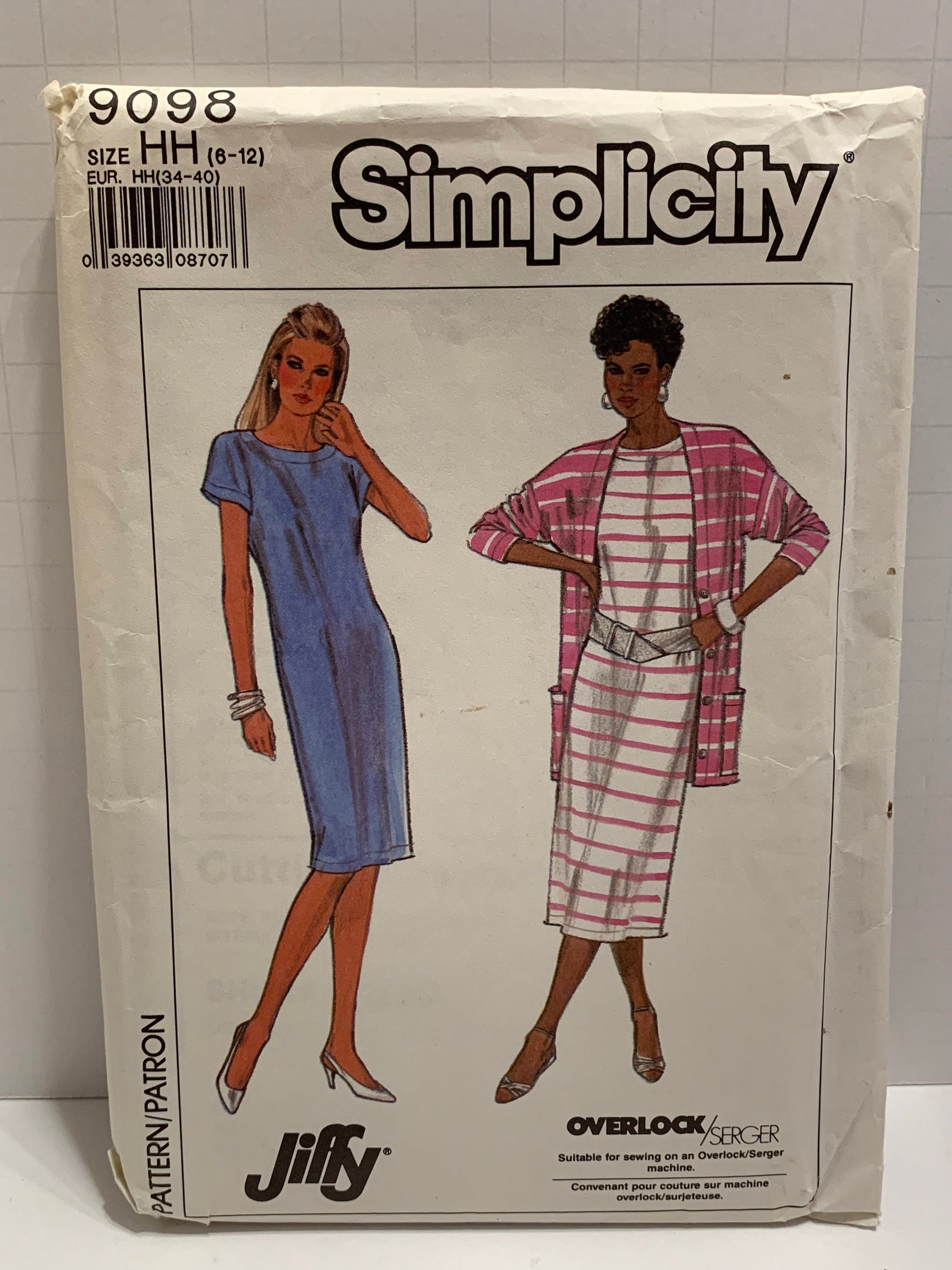 Vintage Simplicity 9098 Dress and Jacket 2 Lengths Sewing - Etsy