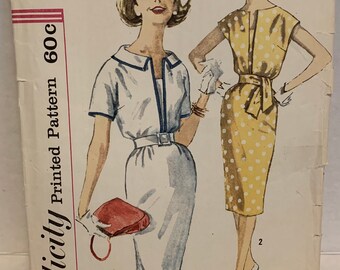 Misses Vintage 1970s Mini Dress Sewing Pattern Simplicity 8806 Junior ...