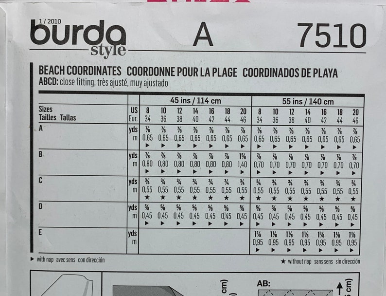 Burda 7510 Bikini Bathing Suit Swimsuit and Wrap Sarong Skirt - Etsy