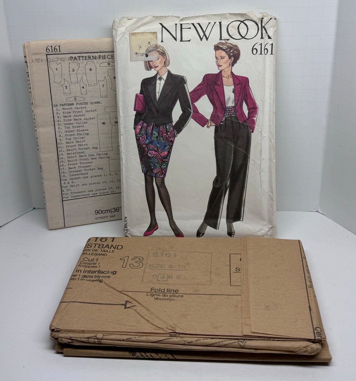 New Look 6161 Misses Short Fitted Jacket Wide Leg Pants and Tapered ...