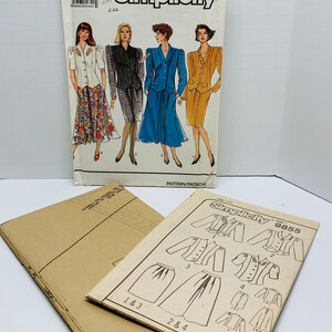 Misses Two Piece Dress Sewing Pattern Simplicity 9855 Includes Button ...