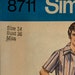 Vintage Simplicity 8711 Sewing Pattern Misses Pullover Shirt Long or ...