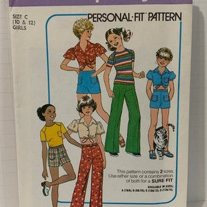 Vintage 1970s Simplicity 8050 Girls Pants or Shirts Tee | Etsy