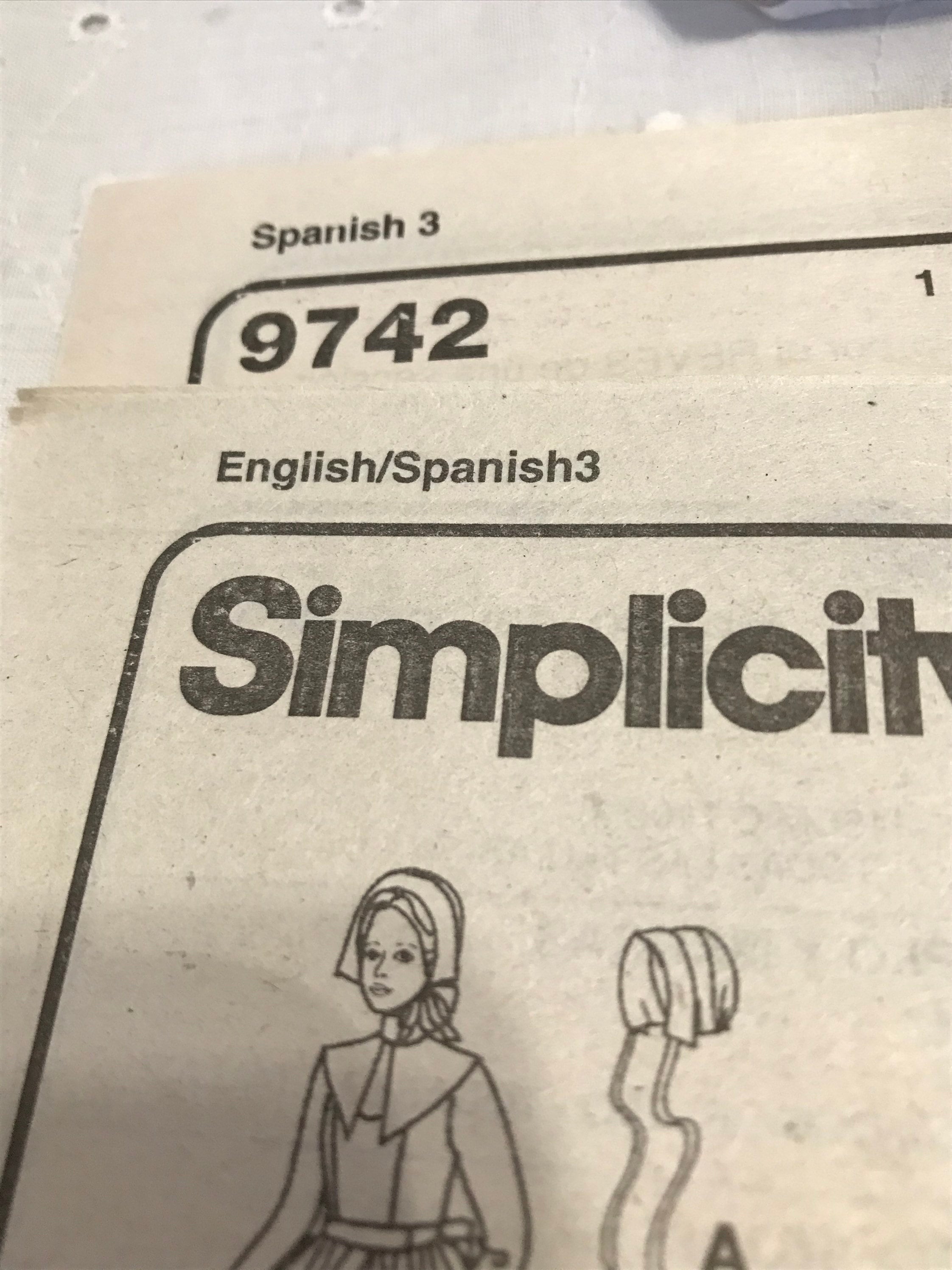 Simplicity 9742 Costume Sewing Pattern Size A 7 8 10 12 14 - Etsy