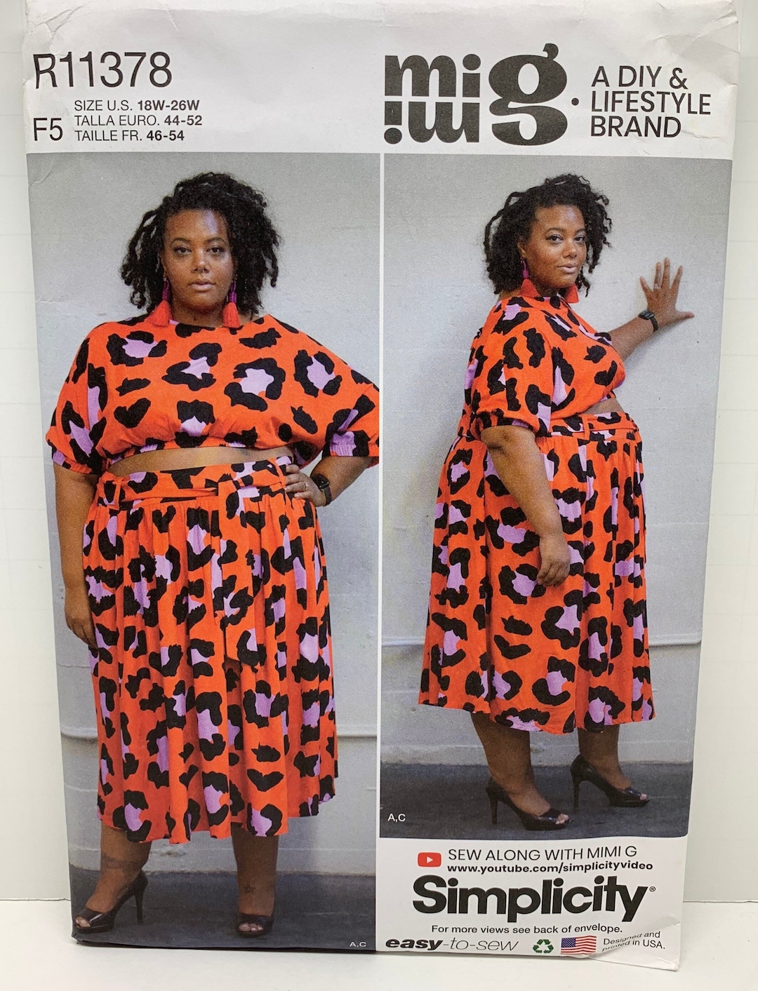 Simplicity 11378 11450 Women’s Plus Size Top Skirt and Shorts Sewing ...