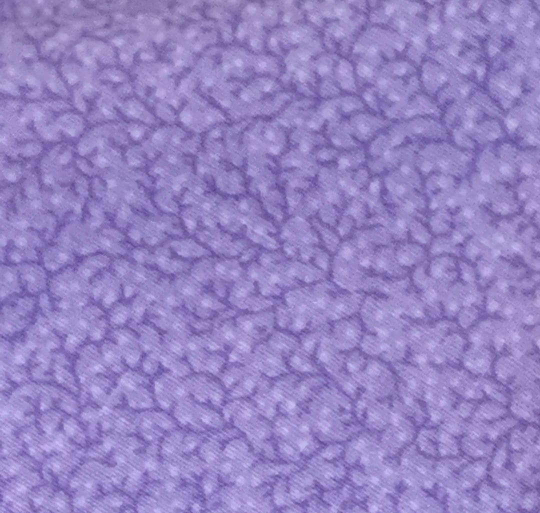 Lavender Cotton Fabric Tiny Print Leaves and Branches Calico Choose ...