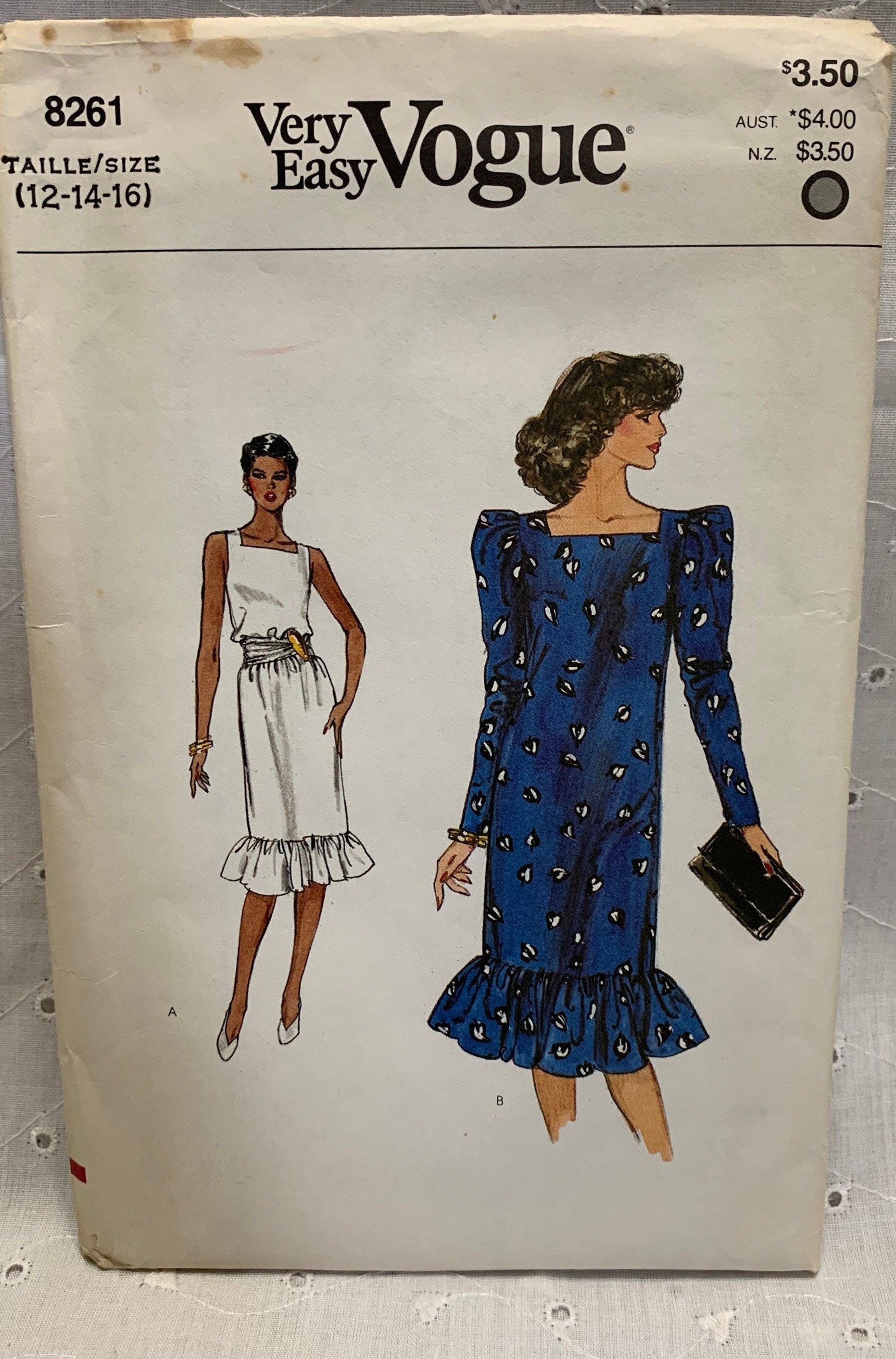 Vintage Vogue 8291 Women's Misses Sewing Pattern Dress 2 - Etsy