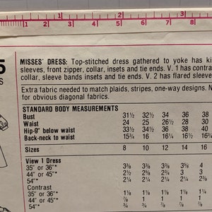 Vintage Simplicity 7845 Dress With Yoke Sewing Pattern Women’s Misses ...