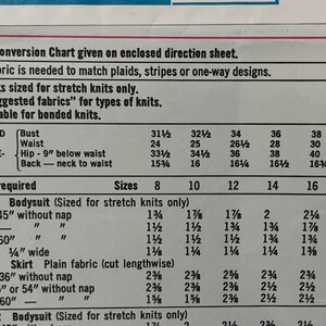 Simplicity 5360 Sewing Pattern Misses Bodysuit and Wrap Tie Skirt ...