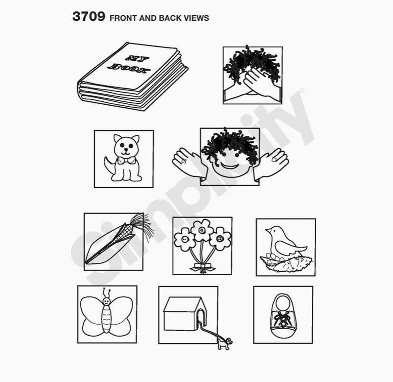 Babys First Book Sewing Pattern Simplicity 3709 Eight Page - Etsy