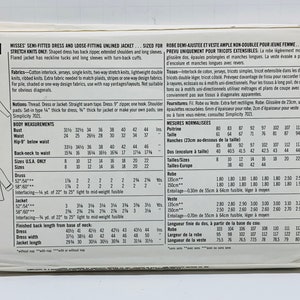 Vintage 80s Easy to Sew Fitted Dress and Jacket Sewing Pattern Jiffy ...