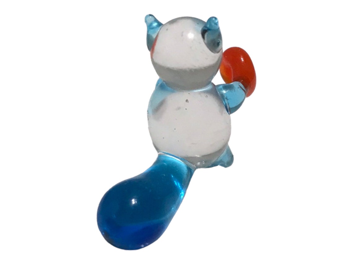 Vintage Blown Glass Miniature Squirrel With Nut - Etsy