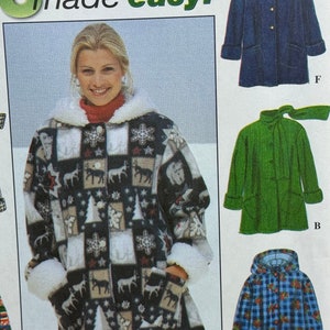 Easy Simplicity 7803 Misses Winter Jacket Coat Sewing Pattern Car Coat ...