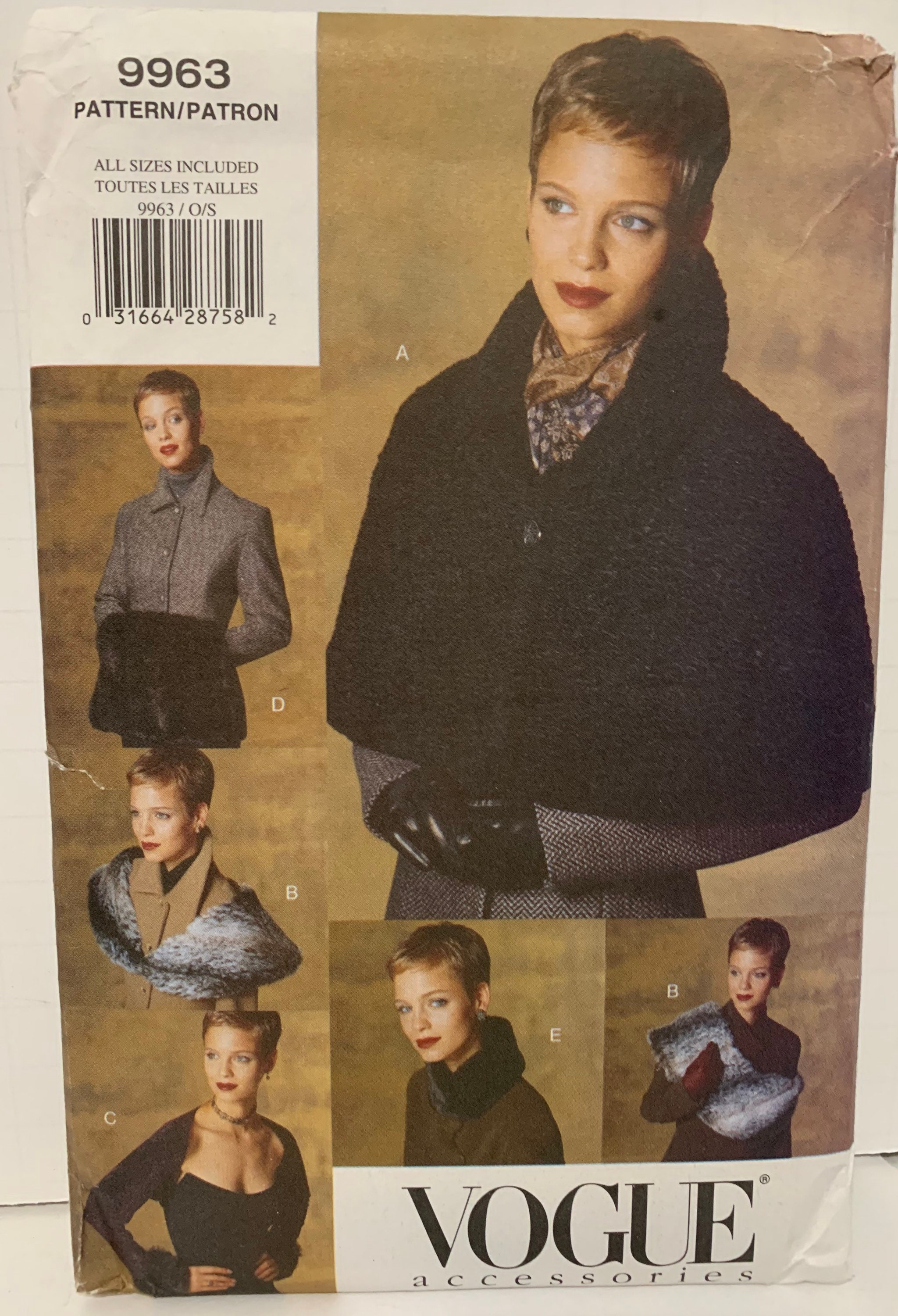 VTG Vogue 9963 Misses Womens Evening Accessories Sewing | Etsy