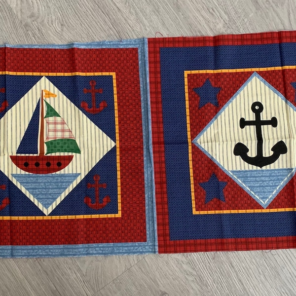 Sailboat Panel Fabric - Etsy