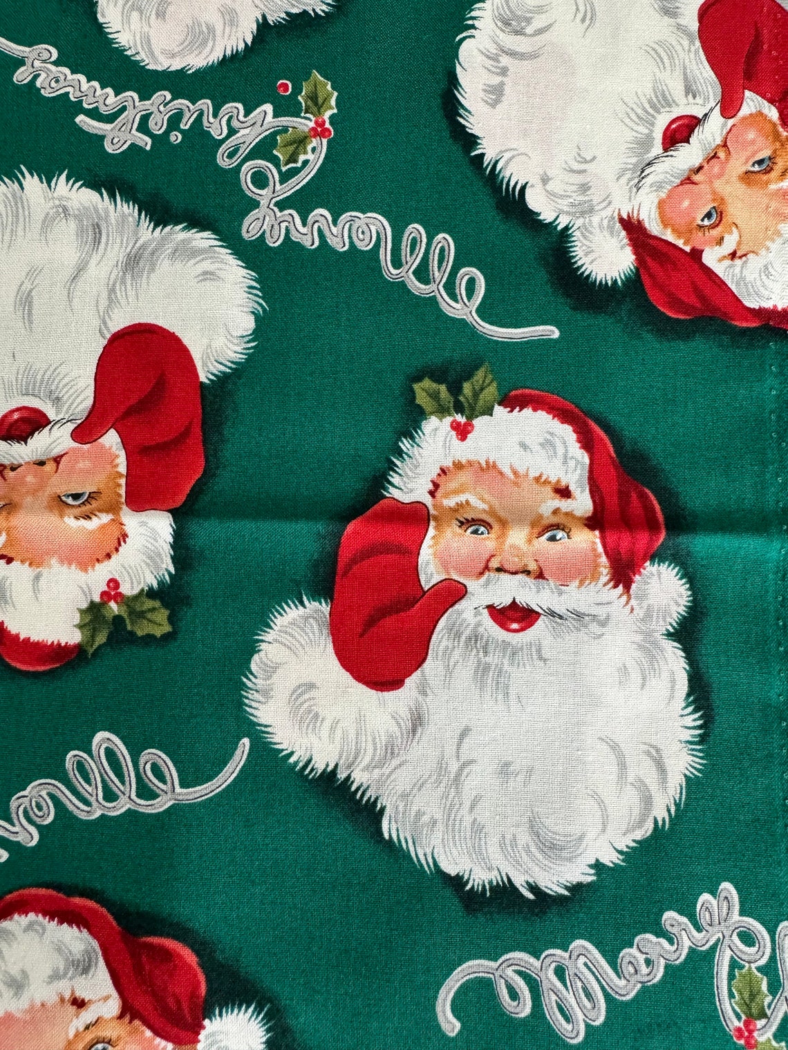 Retired Alexander Henry Santa Claus Christmas Fabric Cotton Old Fashion ...