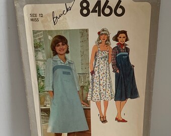 Misses Vintage 1970s Mini Dress Sewing Pattern Simplicity 8806 Junior ...