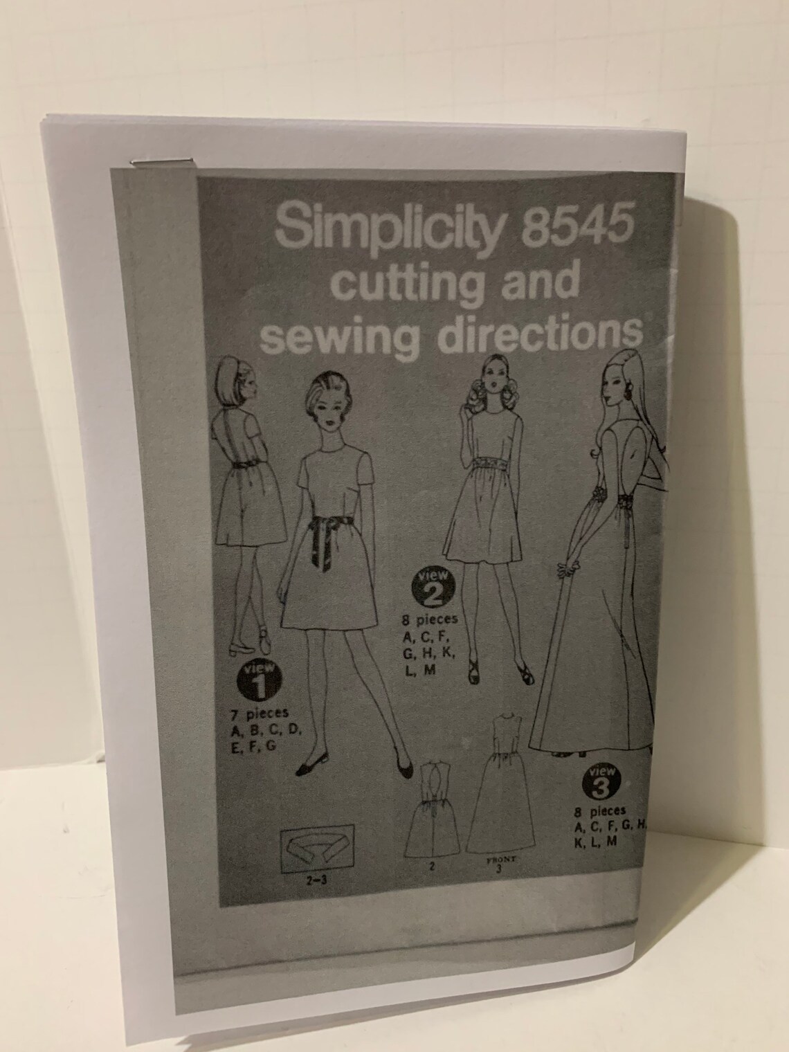 Vintage Simplicity 8545 1960s Dresses 2 Lengths Sewing Pattern | Etsy