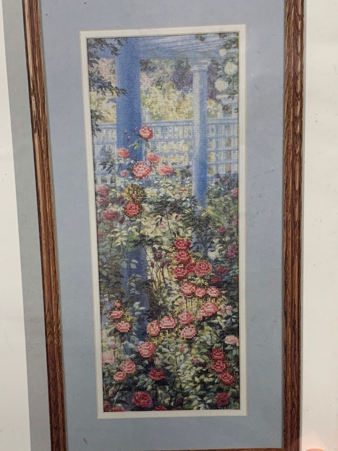 VTG Rose Colonnade Floral Counted Cross Stitch Kit Set of 2 - Etsy