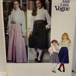Vintage Little Vogue 2762 Girls Skirt and Culottes Sewing Pattern Very ...