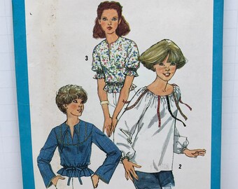 Misses Vintage 1970s Mini Dress Sewing Pattern Simplicity 8806 Junior ...