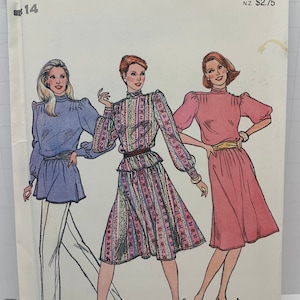 Butterick 4159 Misses Dress Tunic Top and Skirt Sewing Pattern Vintage ...