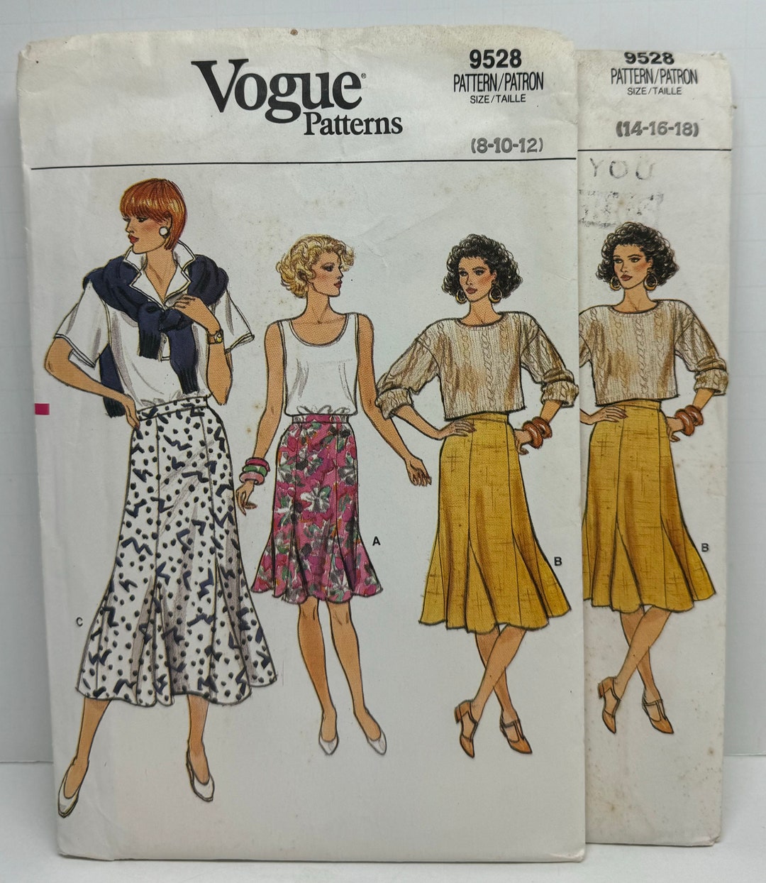 Vintage Vogue 9528 Misses Flared Skirt in Three Lengths Sewing Pattern ...