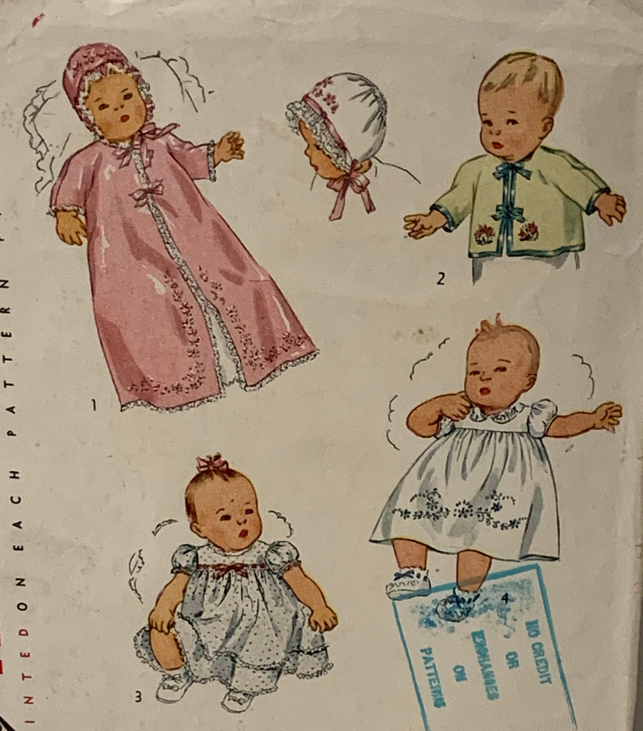 Vintage Simplicity 1950 Baby Infant Sewing Layette One Size - Etsy