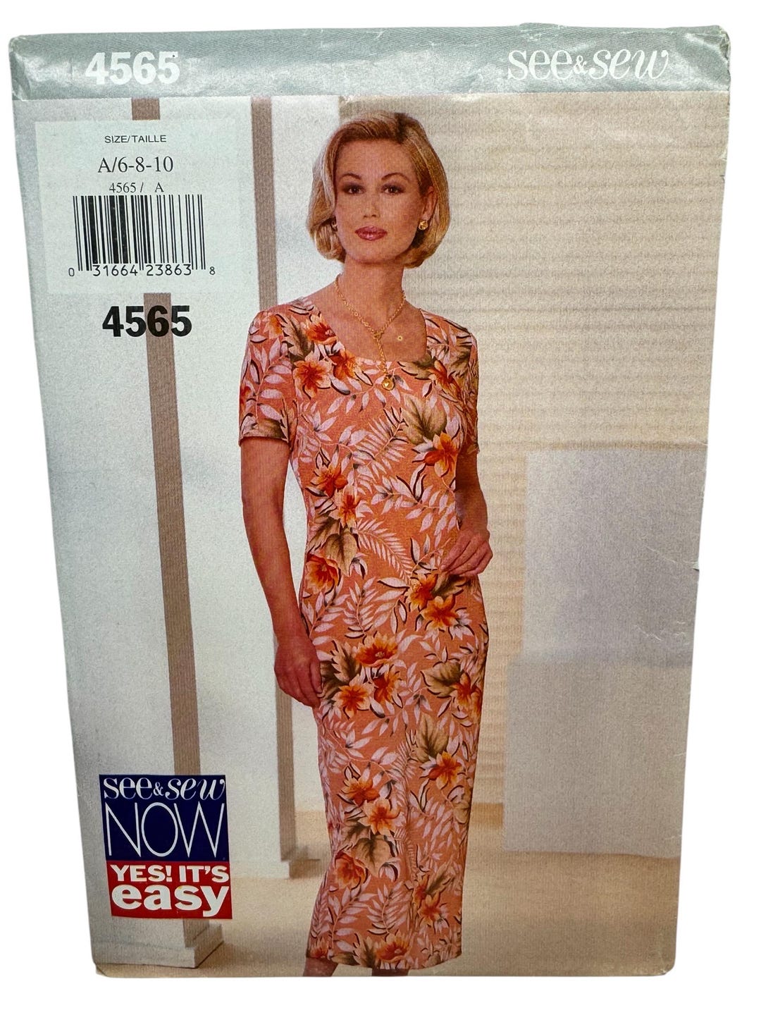 Butterick 4565 See & Sew Misses and Misses Petite Straight Dress Sewing ...
