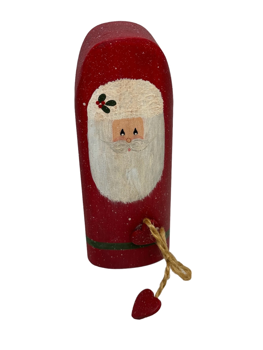 Wood Hand Carved and Painted Santa Claus Christmas Standing Figurine ...