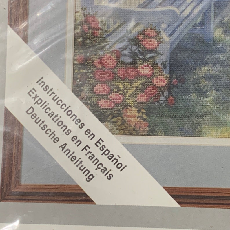 VTG Rose Colonnade Floral Counted Cross Stitch Kit Set of 2 - Etsy