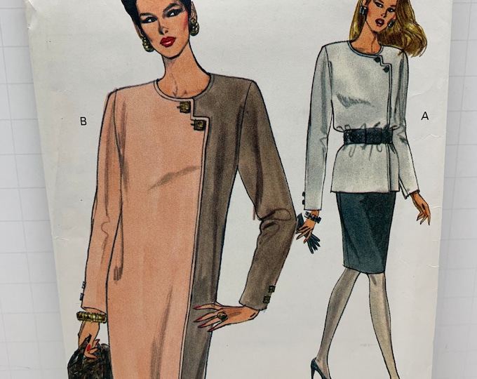 Vintage Vogue 9347 Sewing Pattern 1980s Misses Evening Dress and Stole ...
