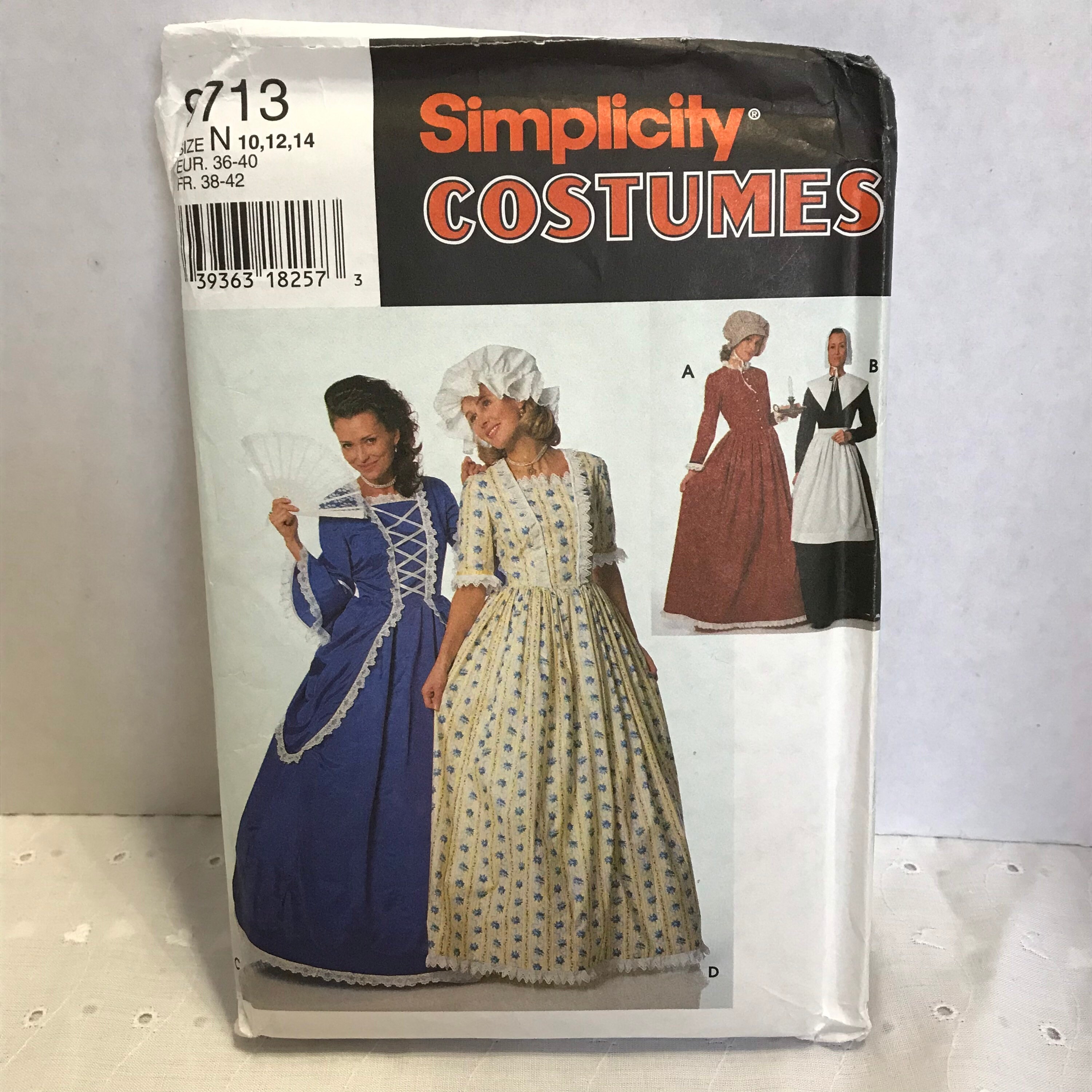 Simplicity 9713 Costume Sewing Pattern Halloween Size N 10 12 - Etsy
