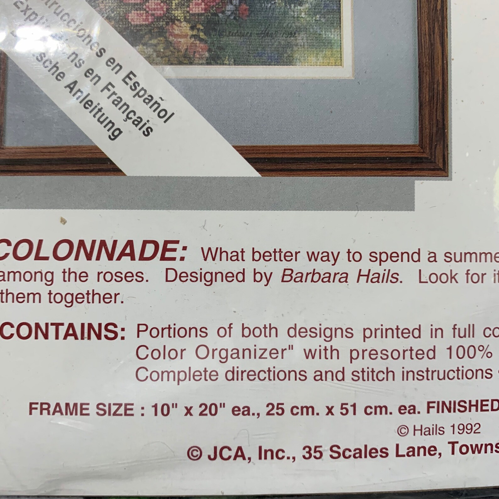 VTG Rose Colonnade Floral Counted Cross Stitch Kit Set of 2 - Etsy