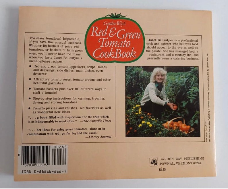 Vintage Cookbook Garden Ways Red and Green Tomato Cookbook - Etsy