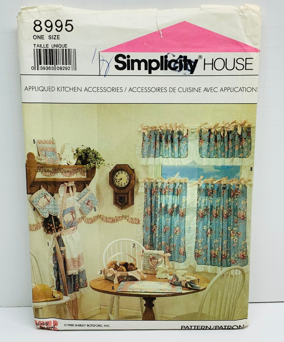 Vintage Simplicity 8995 Kitchen Accessories Sewing Pattern Appliqués ...